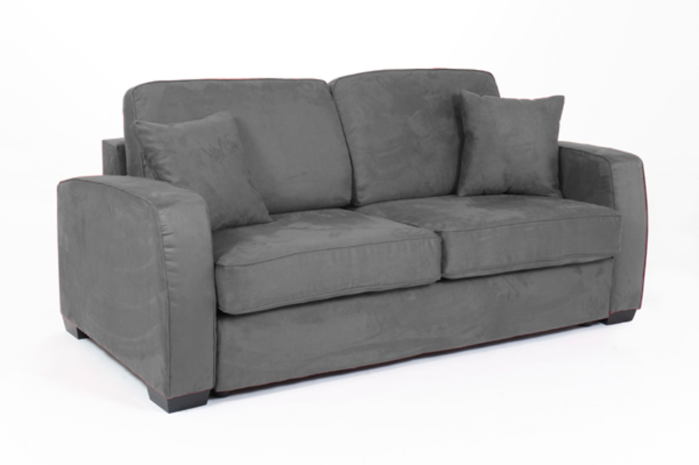 Canape convertible couchage 140 cm Ellipse Micro grise 82