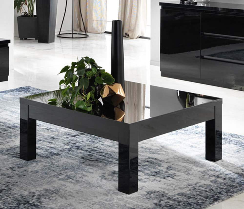 Table basse Roma laqué noirL 100 X H 43 X P 100