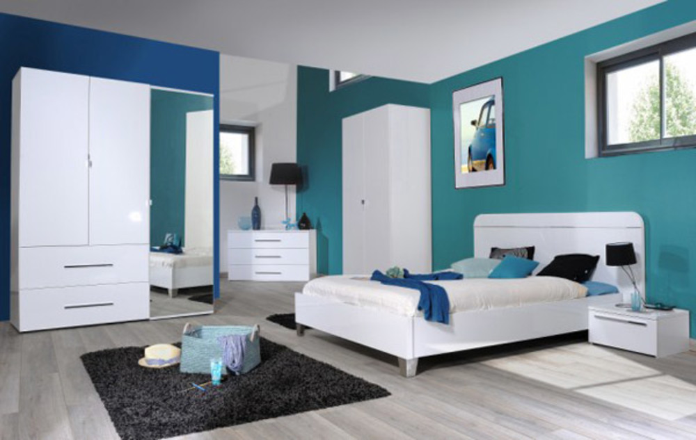 Lit 90 x 190 First blanche Blanc brillant