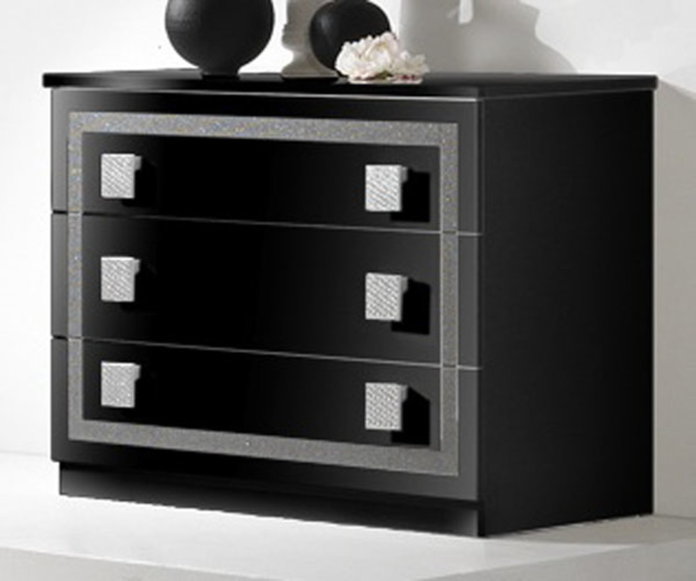 Commode 3 tiroirs Thema noir