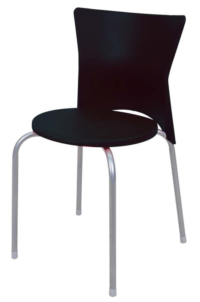 Chaise Studio Noir L 45 X H 76 X P 46