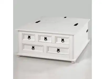 Table basse Tequila Lasuré blanc