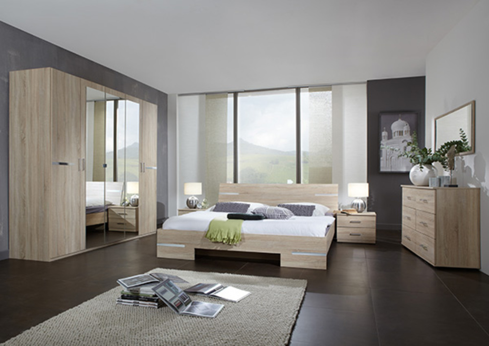 Commode 6 tiroirs Anna chambre à coucher chene