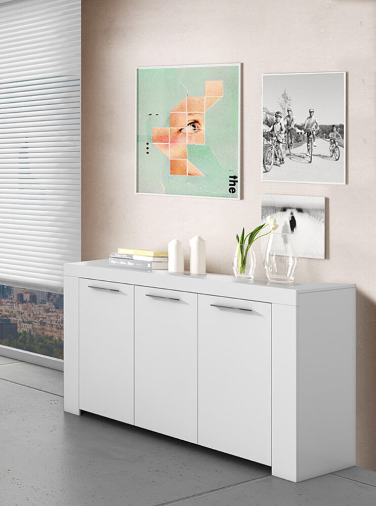 Bahut 3 portes Aura blanc