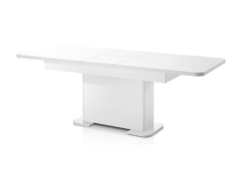Table de repas extensible Bellini laqué blanc Blanc brillant