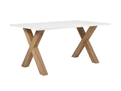 Table de repas Manzano Blanc/chene antique