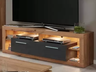 Meuble tv Rock chene/gris anthracite